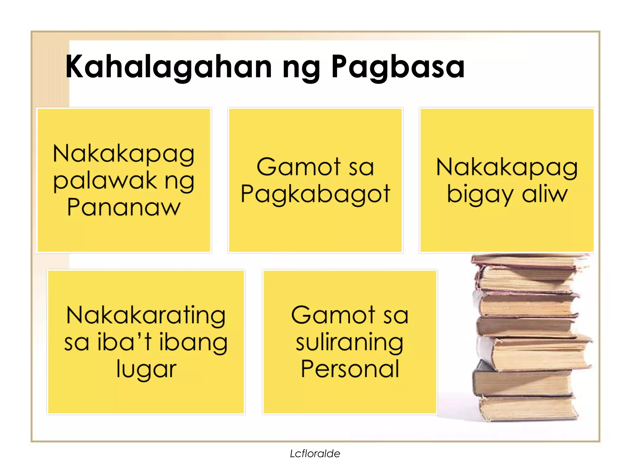 Kahalagahan ng pagbasa | PPT