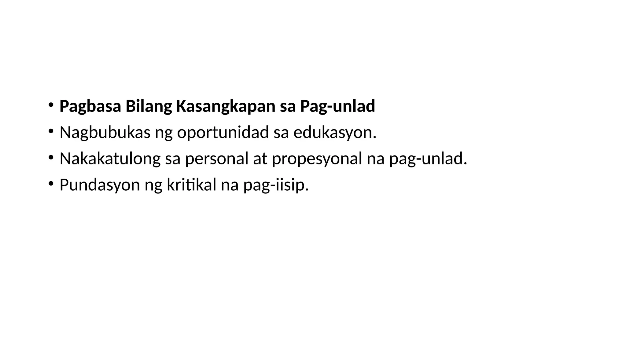 KAHALAGAHAN NG PAGBASA. FOR THE EME EMEpptx | PPTX