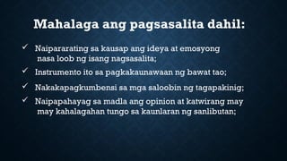 Kahalagahan ng Pagsasalita | PPT
