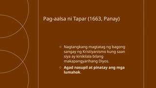 Kahalagahan ng Partisipasyon ng mga Pilipino sa pag-aalsa laban sa mga ...