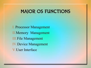 What is ' OPERATING SYSTEM ' | PPT