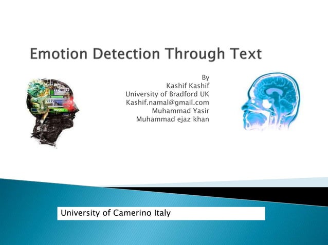 Emotion Detection in text | PPTX | Technology & Computing