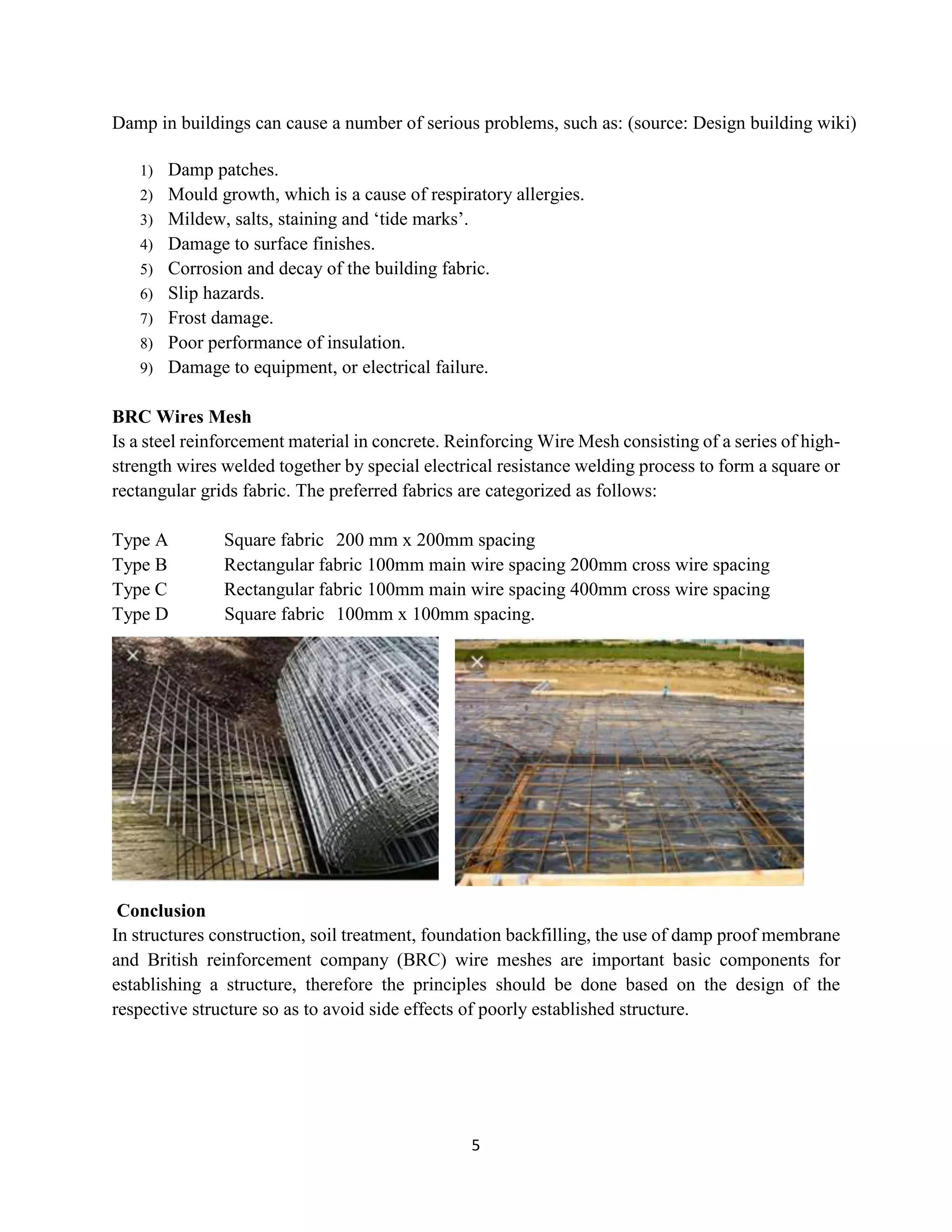 CONSTRUCTION [soil treatment, foundation backfill, Damp Proof Membrane ...