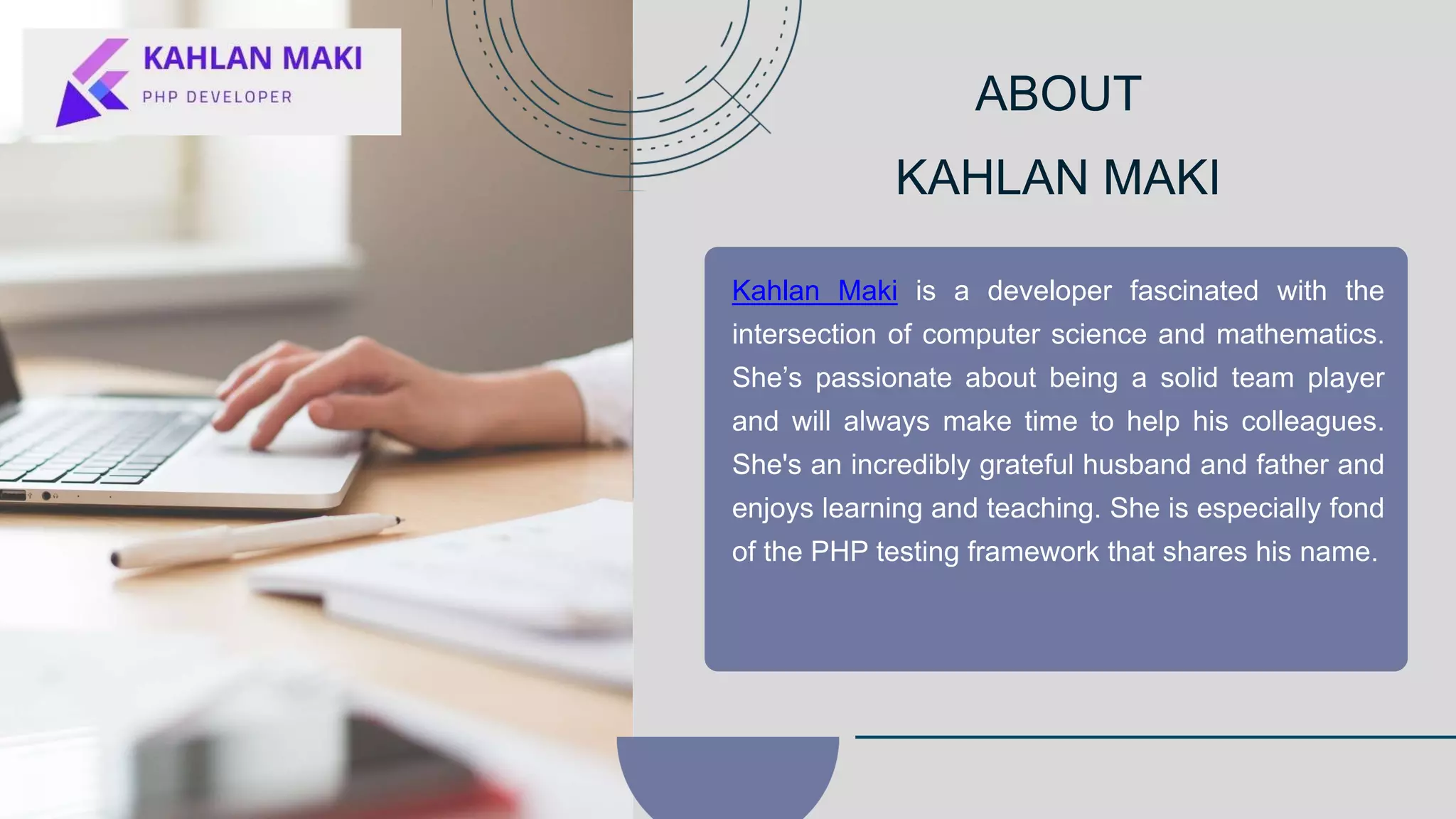 Kahlan Maki - The Developer's Journey Through Computer Science and Mathematics | PPT