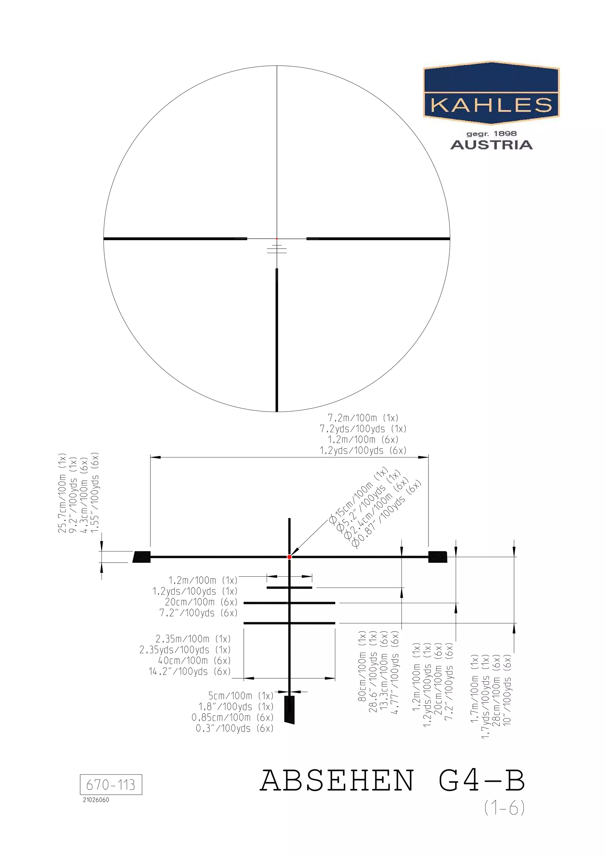 Kahles K16i Reticle G4-B | Optics Trade | PDF