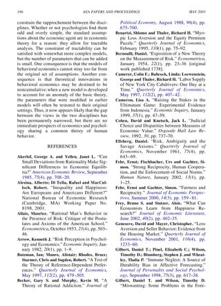 Kahneman 2003 psychological perspective on economics | PDF
