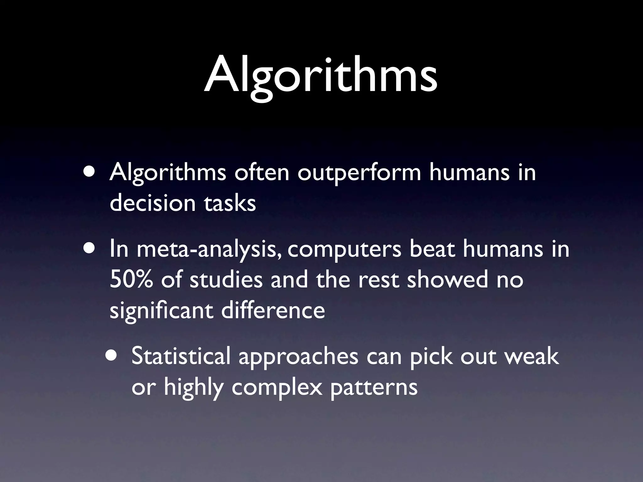 Comparing Two Types of Decision-making: When experts are better -- or ...