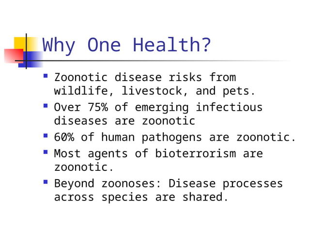 One health: A conceppt KAHN_OHC_2016.ppt | Infectious Diseases ...