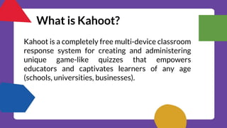 Kahoot: A Game-based Formative Assessment Tool [Slides] | PDF