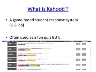 Kahoot! for assessment | PPTX