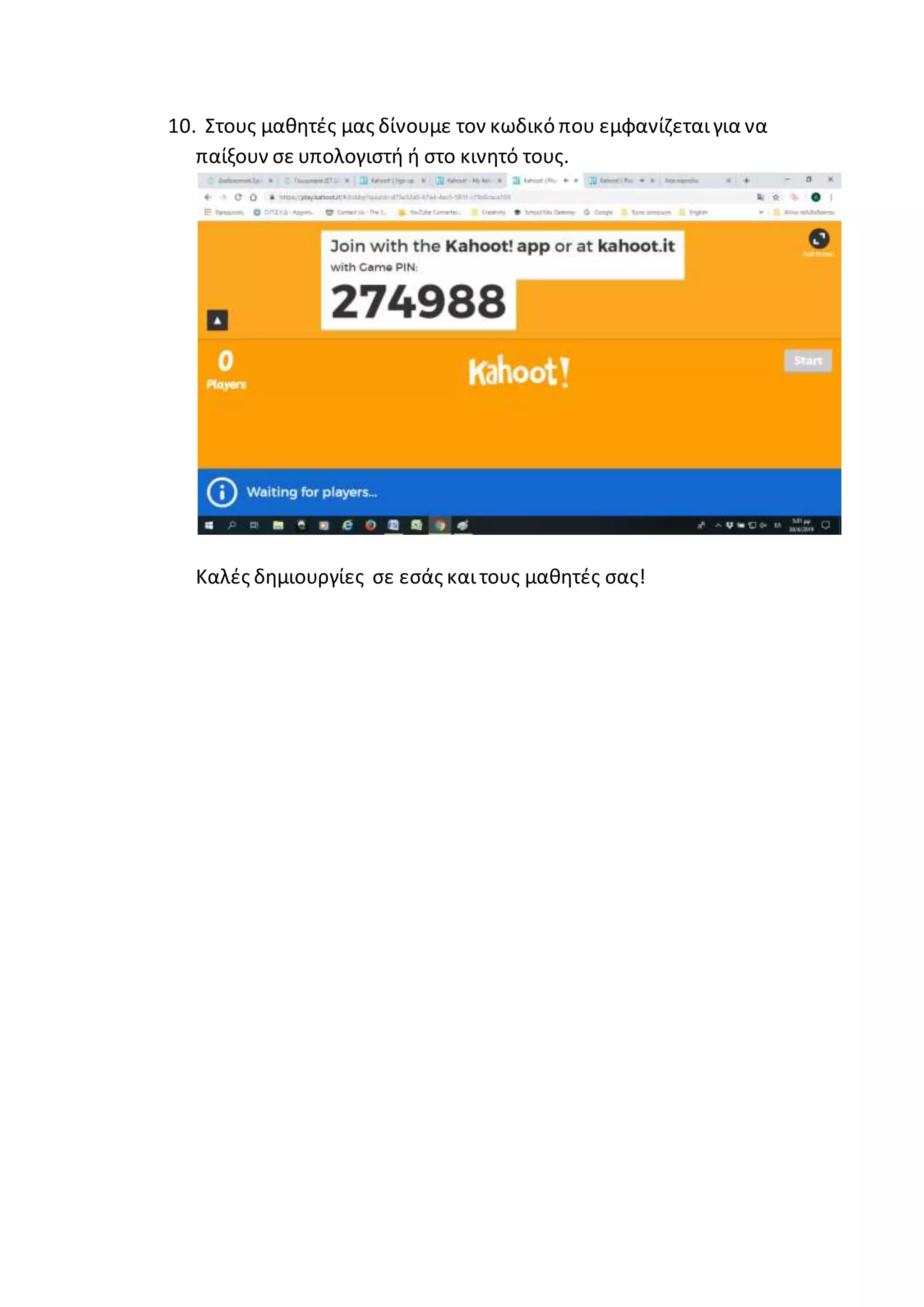 Kahoot instructions | DOCX