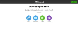 Kahoot! lp pelatihan tik bahasa indonesia [amin yusuf] | PPTX