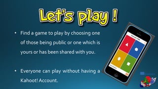 Kahoot! play and communicate | PDF