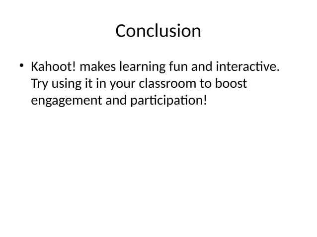 Kahoot_Presentation, interactive tool for education | PPT