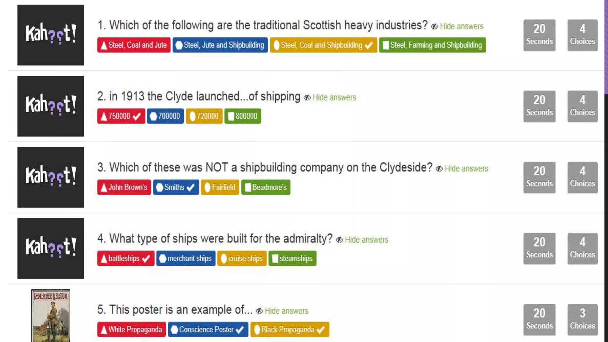 Kahoot presentation mark | PPTX
