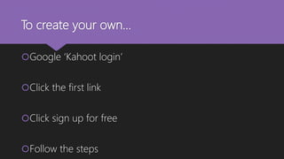 Kahoot presentation mark