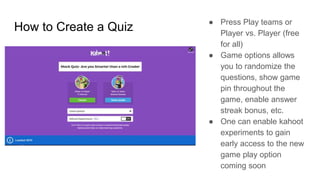 Kahoot Tutorial | PPTX