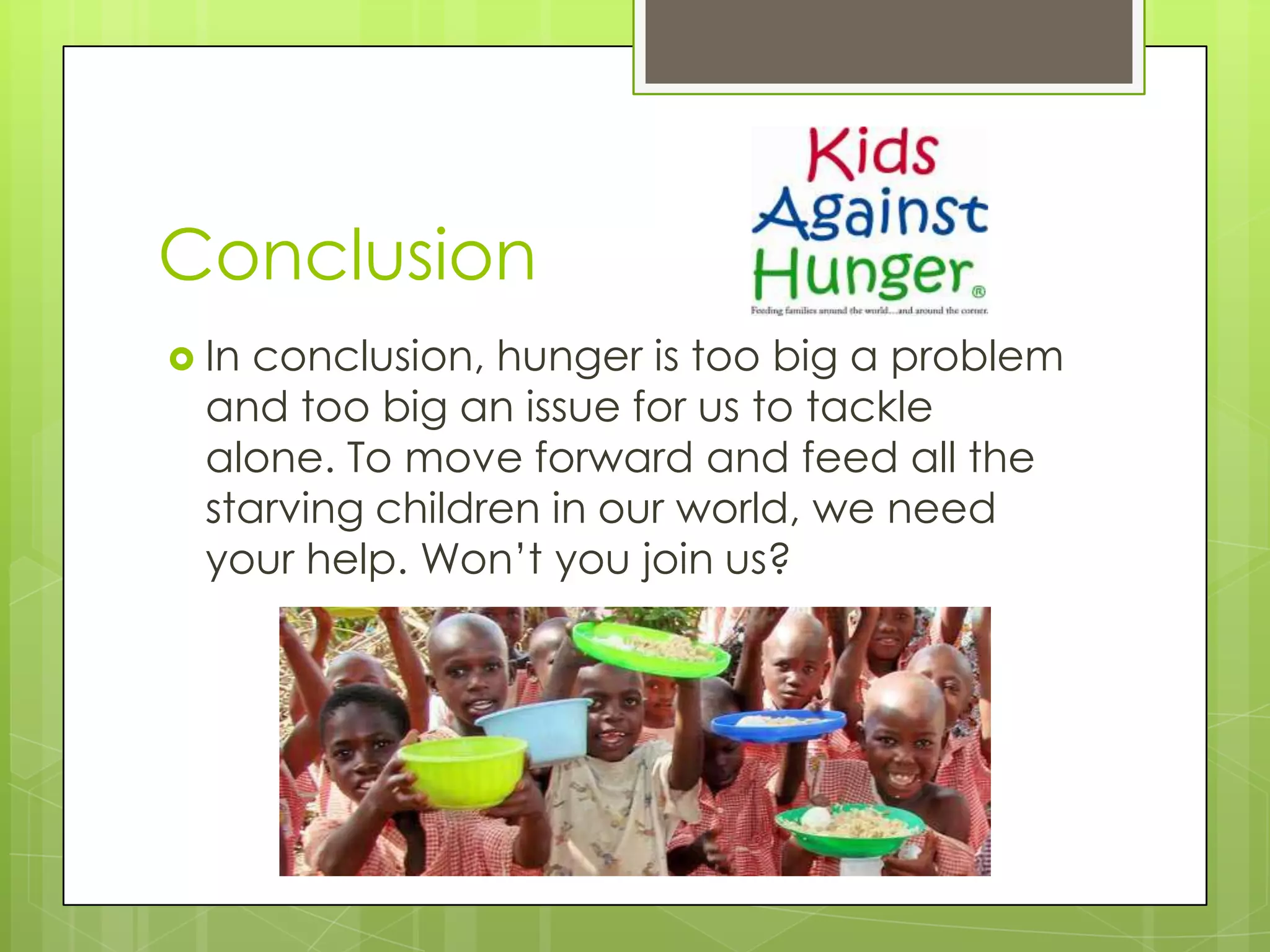 Kids Against Hunger Presentation | PPTX