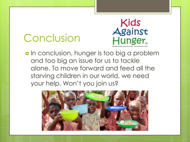 Kids Against Hunger Presentation | PPTX | Nutrition | Healthy Living