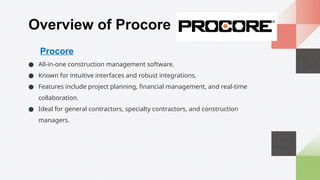 Kahua vs Procore: A Comprehensive Comparison of Construction Management ...