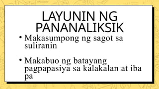 Kahulugan at kahalagahan ng pananaliksik ayon sa layunin..pptx