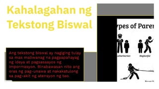 kahulugan at pagsusuri kasama ang ilang pamantayan ng tekstong biswalx ...