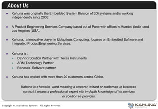 Kahuna Systems : Product Engineering Services | PPT