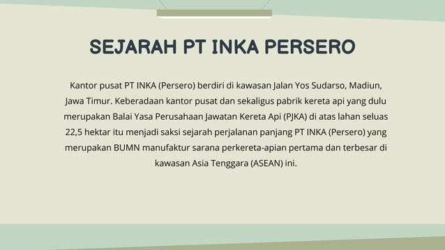 KAI(kereta api indonesia) presentasi ppt | PPTX