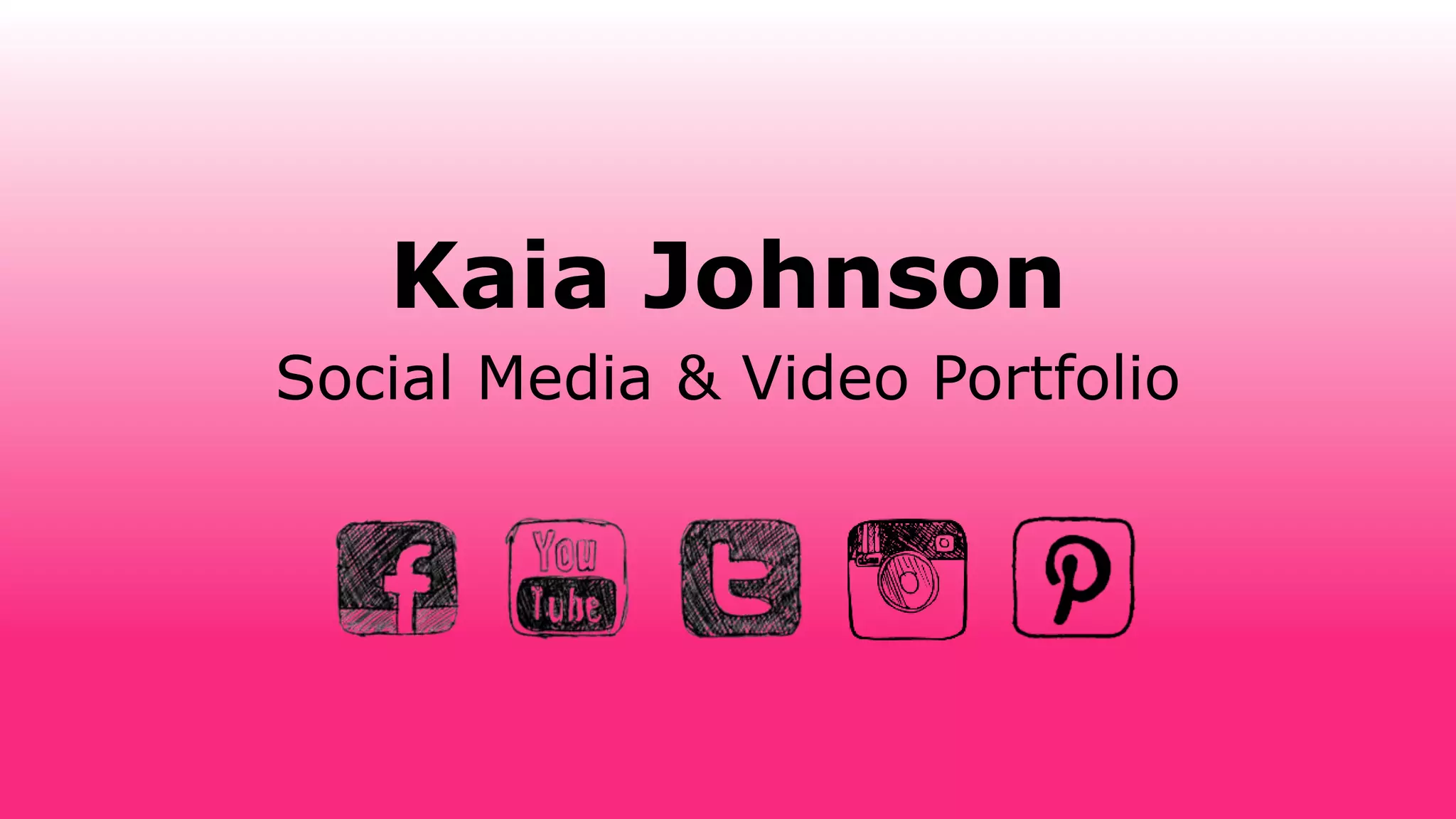Kaia Johnson - Social Media & Video Portfolio | PPTX