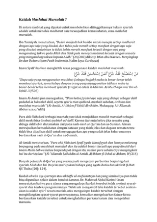 Kaidah Maslahat Mursalah ? | PDF