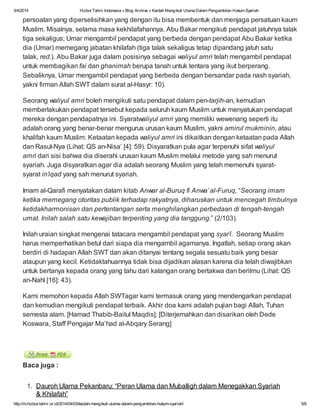 Kaidah mengikuti ulama dalam pengambilan hukum syariah | PDF