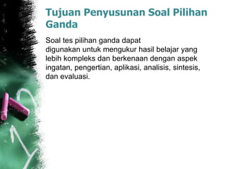 Kaidah penyusunan soal pilihan ganda | PPTX