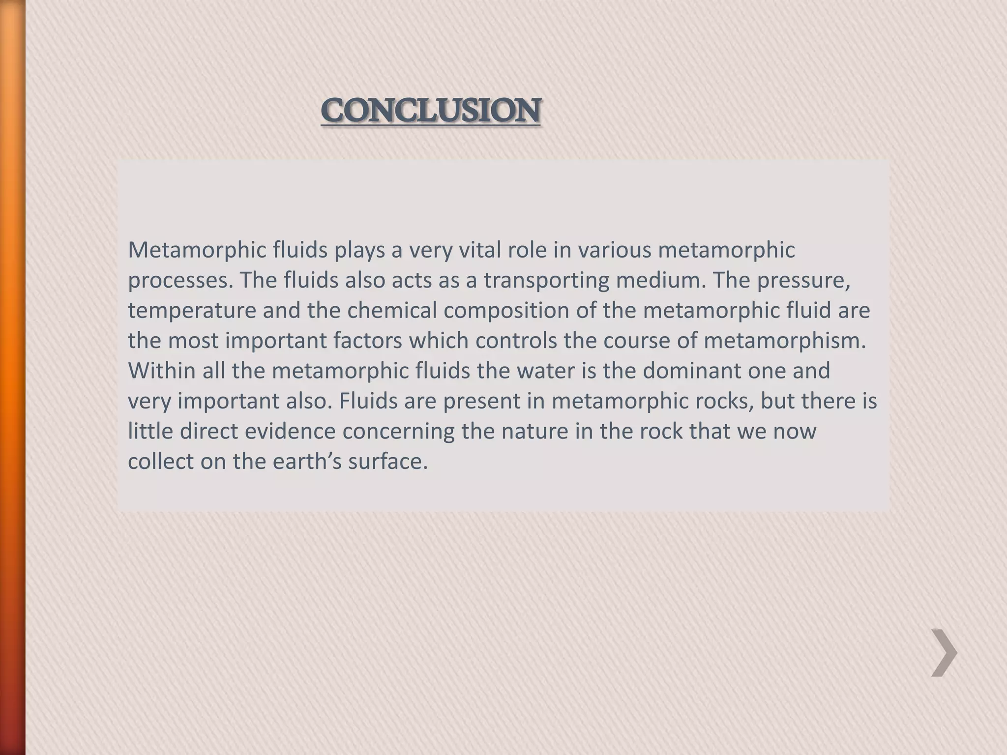 INFLUENCE OF FLUIDS ON METAMORPHIC PHASE EQUILIBRIUM | PPTX