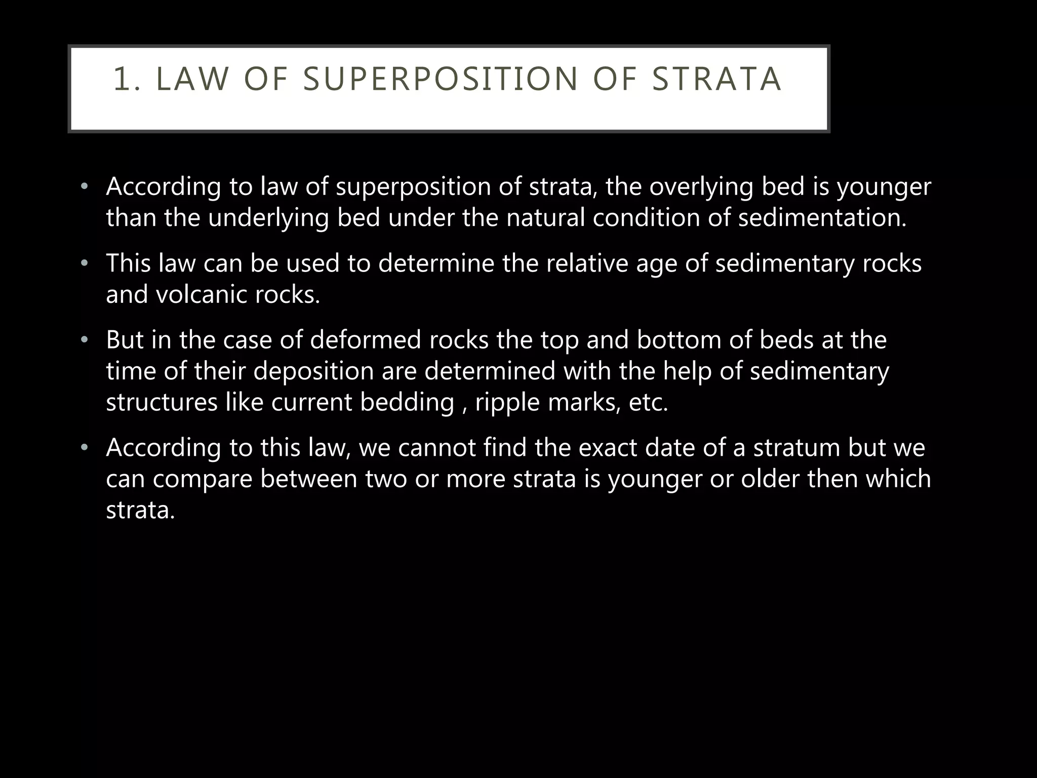 FUNDAMENTALS LAWS OF STRATIGRAPHY | PPTX