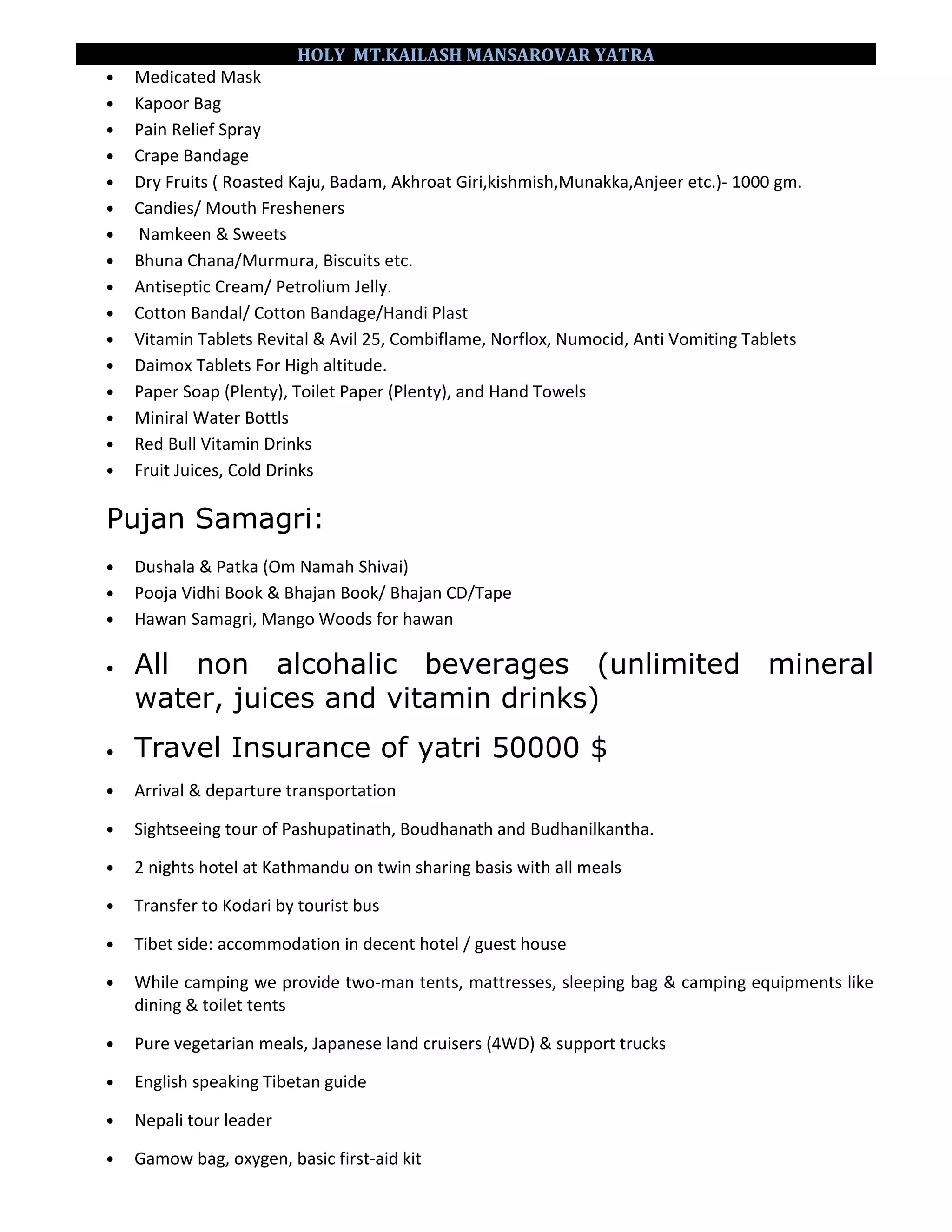 Kailash Mansarovar Luxury tour Ex Kathmandu | PDF