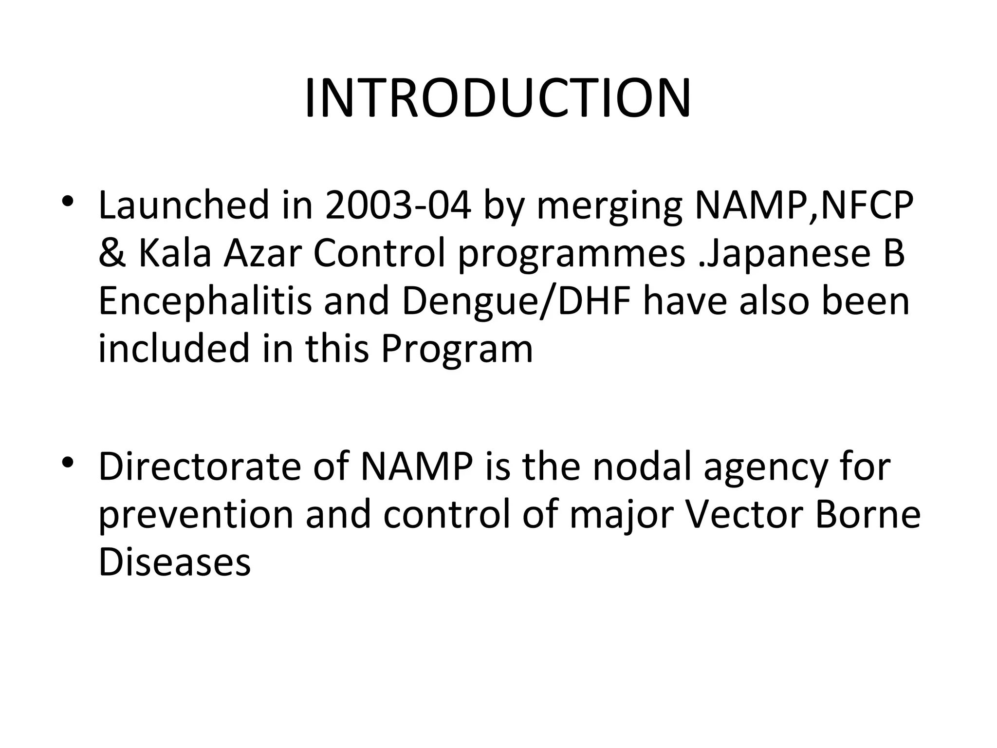 National Vector Borne Disease Control Programme (NVBDCP) | PPT