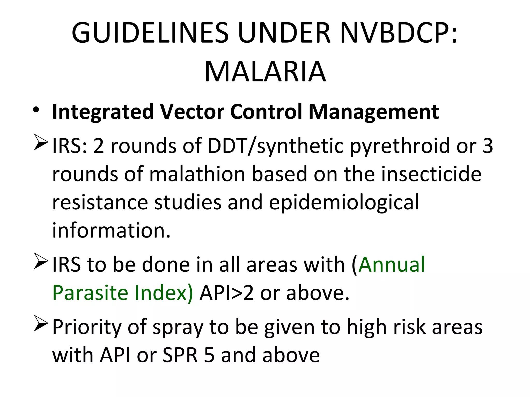 National Vector Borne Disease Control Programme (NVBDCP) | PPT