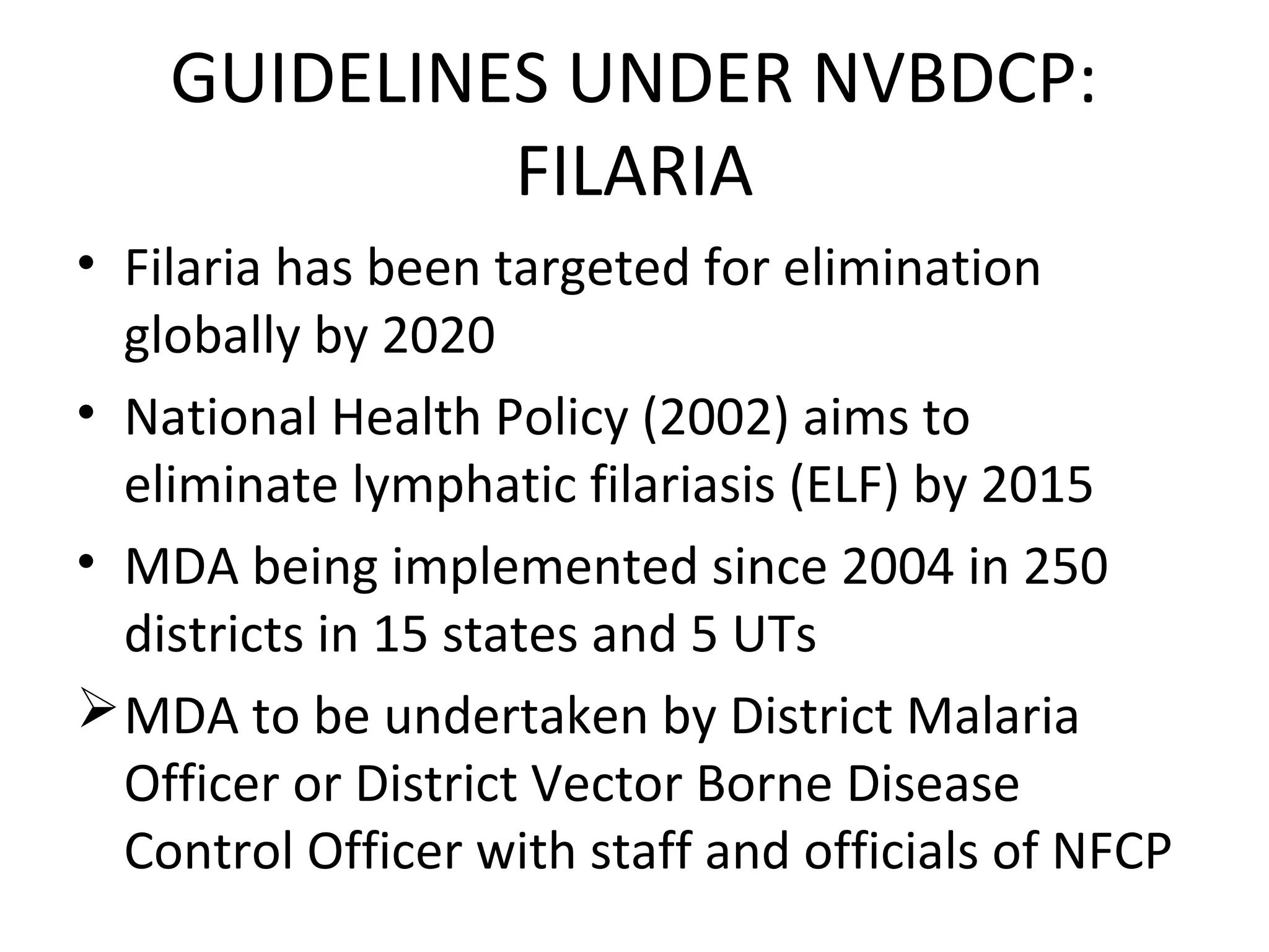 National Vector Borne Disease Control Programme (NVBDCP) | PPT