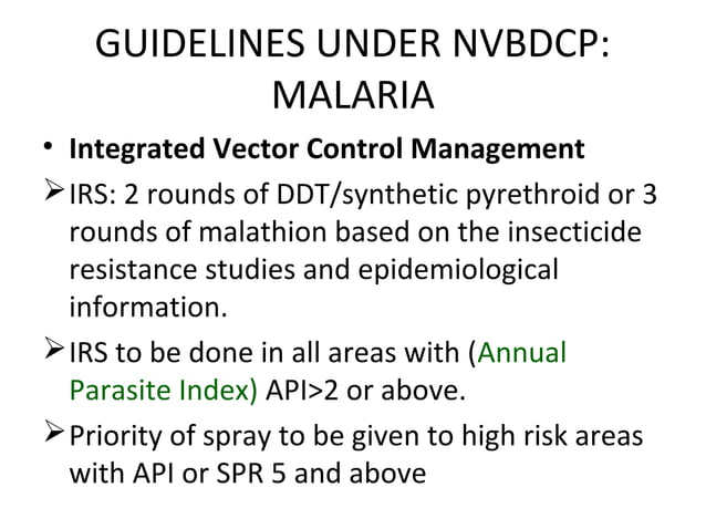 National Vector Borne Disease Control Programme (NVBDCP) | PPT