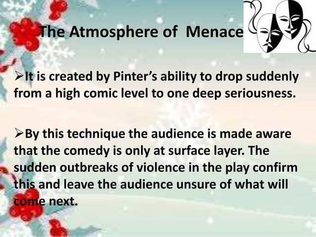 The Birthday party as a Comedy of Menace | PPT