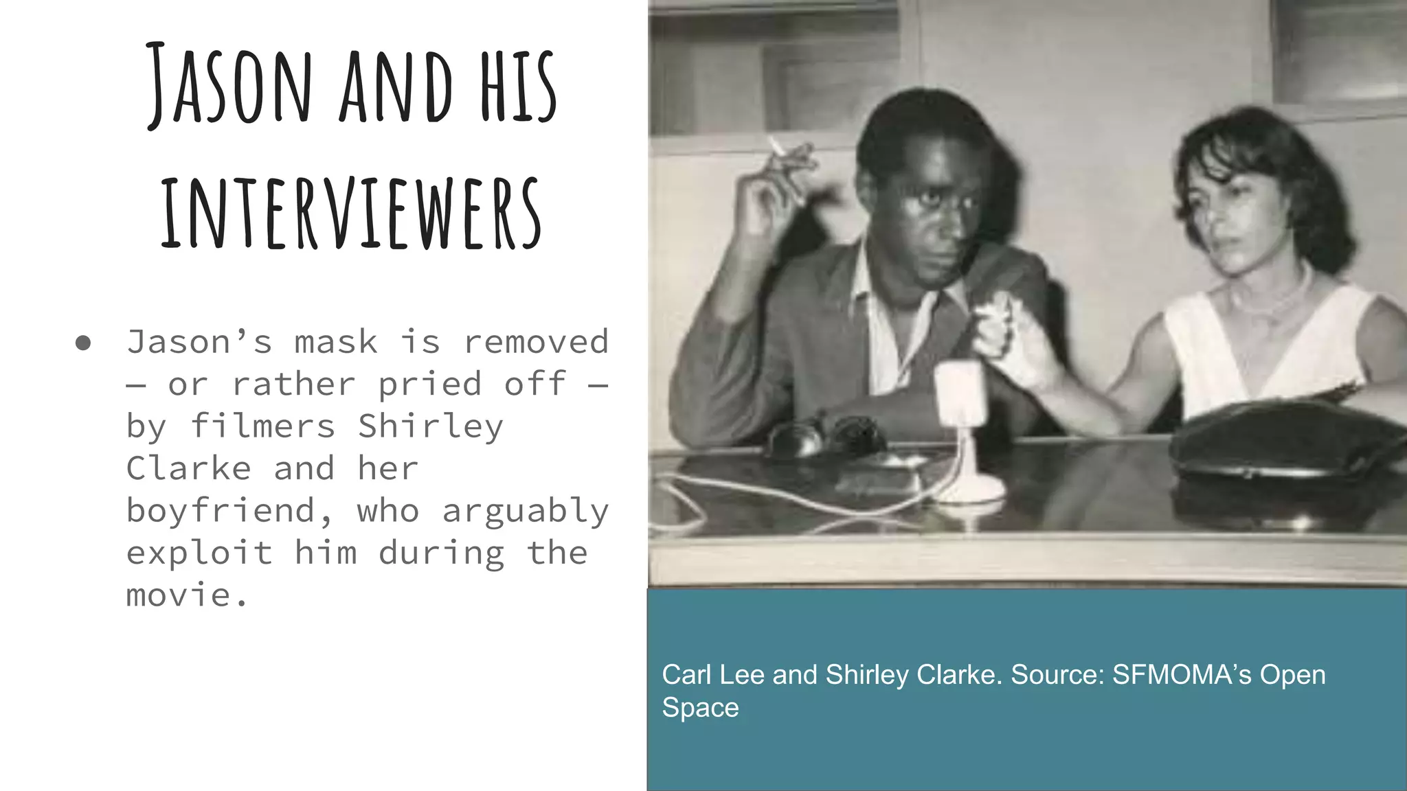 Unmasking Jason Holliday’s persona in his titular film | PPT