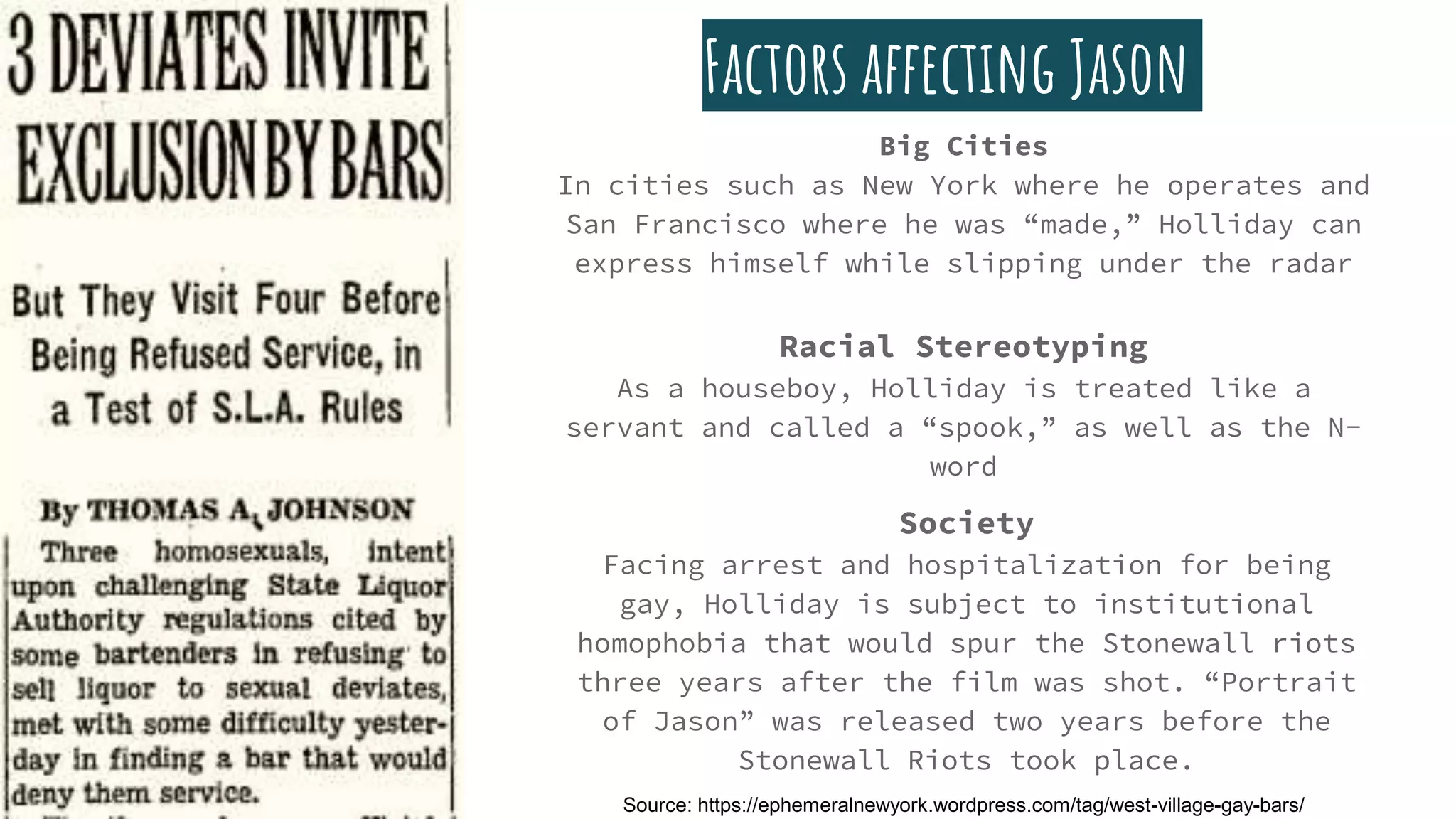 Unmasking Jason Holliday’s persona in his titular film | PPT