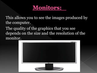 Graphics Output Hardware Devices | PPT