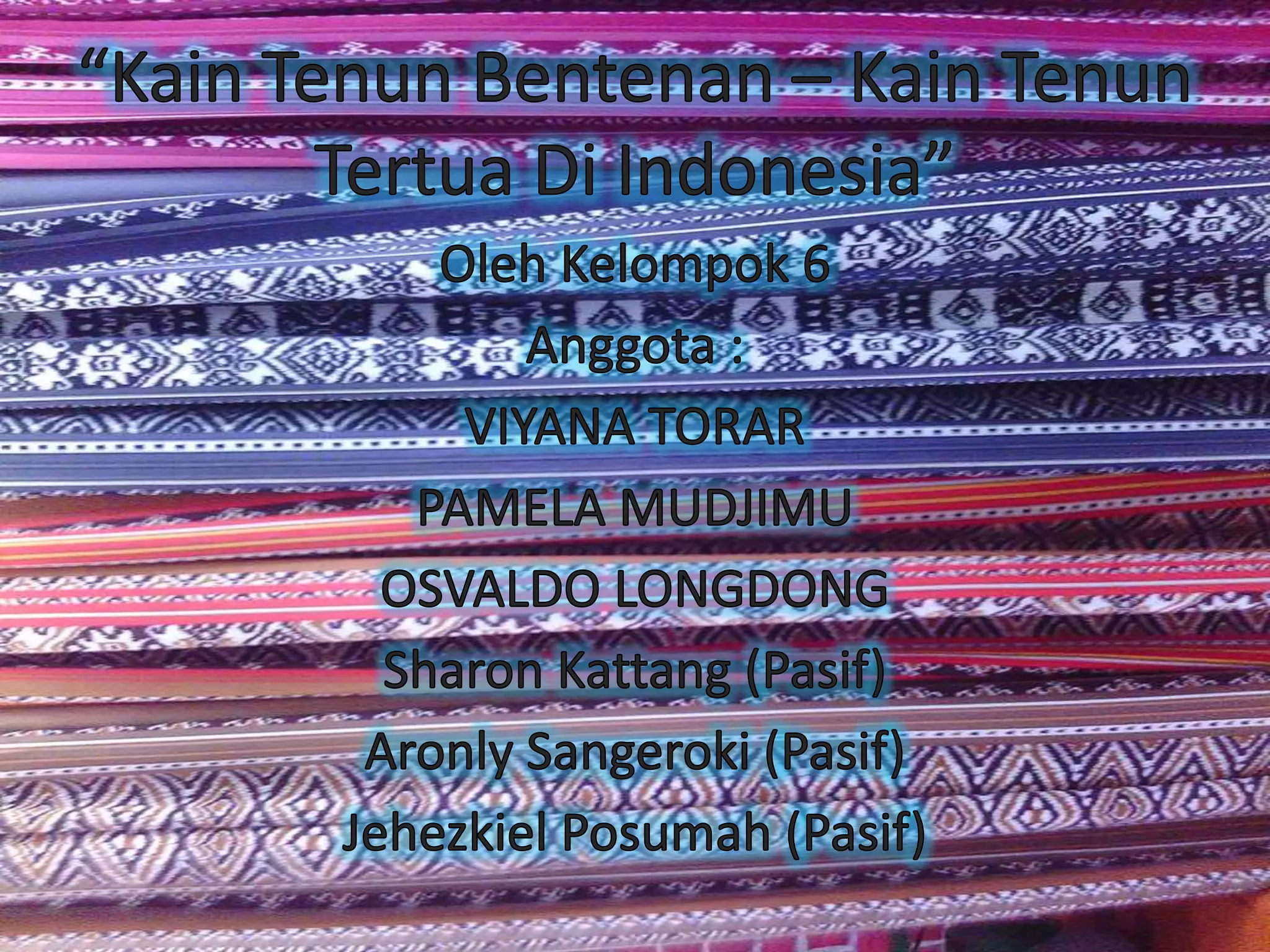 Kain batik bentenan khas sulawesi utara | PPT