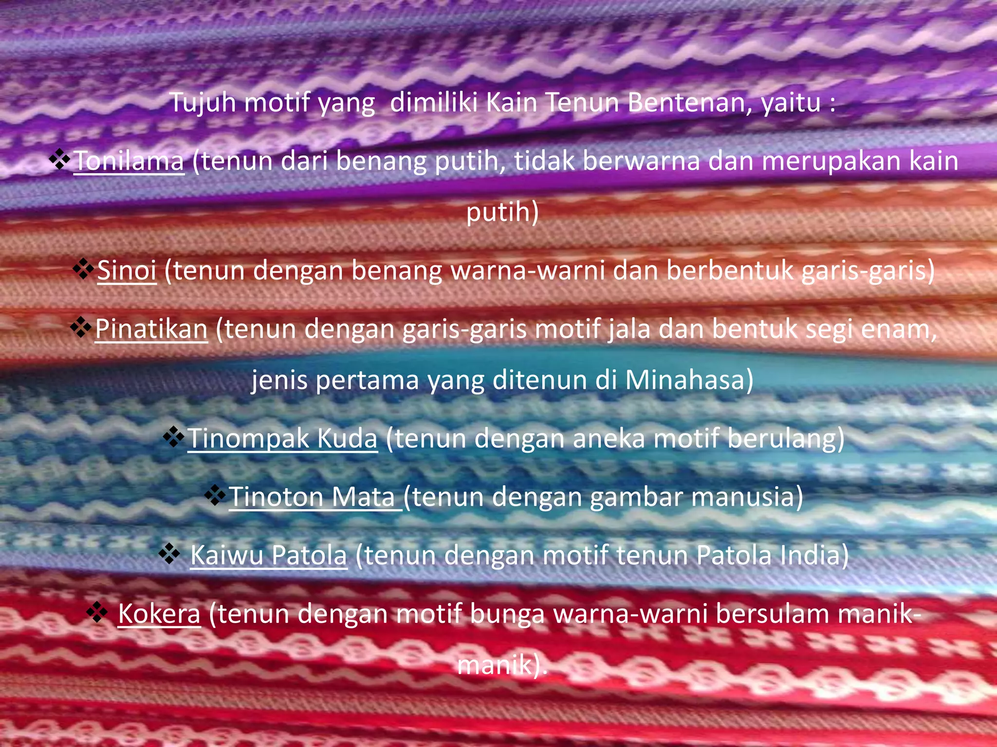 Kain batik bentenan khas sulawesi utara | PPTX