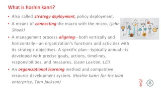 Using Hoshin Kanri to Align and Coordinate Your Lean Strategy | PDF