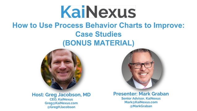 How to Use Process Behavior Charts to Improve: Case Studies (BONUS ...