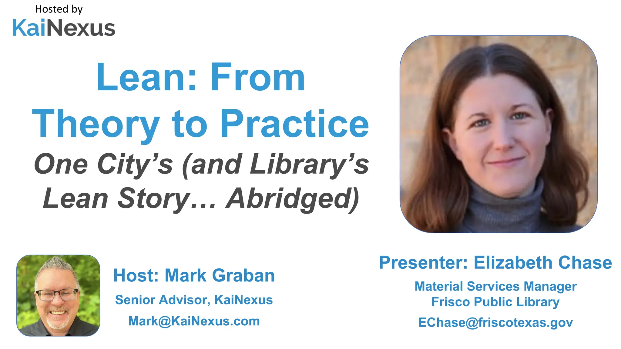Lean: From Theory to Practice — One City’s (and Library’s) Lean Story ...