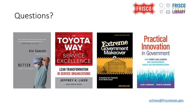 Lean: From Theory to Practice — One City’s (and Library’s) Lean Story ...