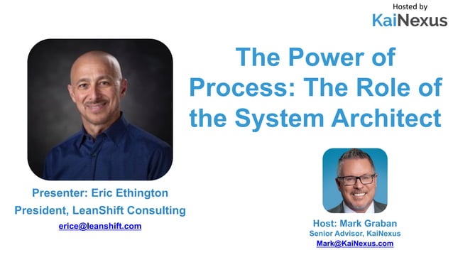 The Power of Process: The Role of the System Architect | PPT